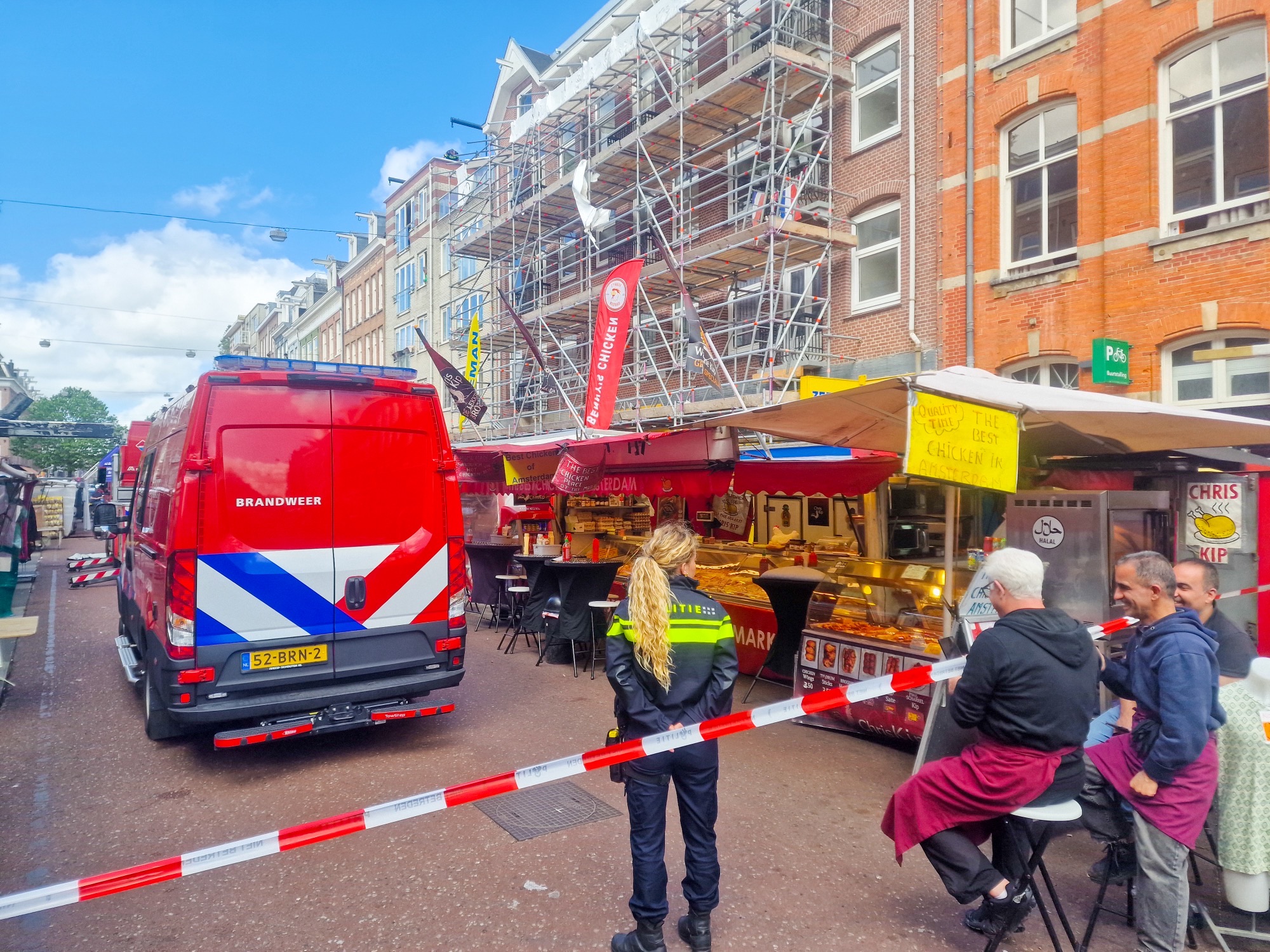 Deel van de Albert Cuypmarkt in Amsterdam afgezet vanwege verward ...