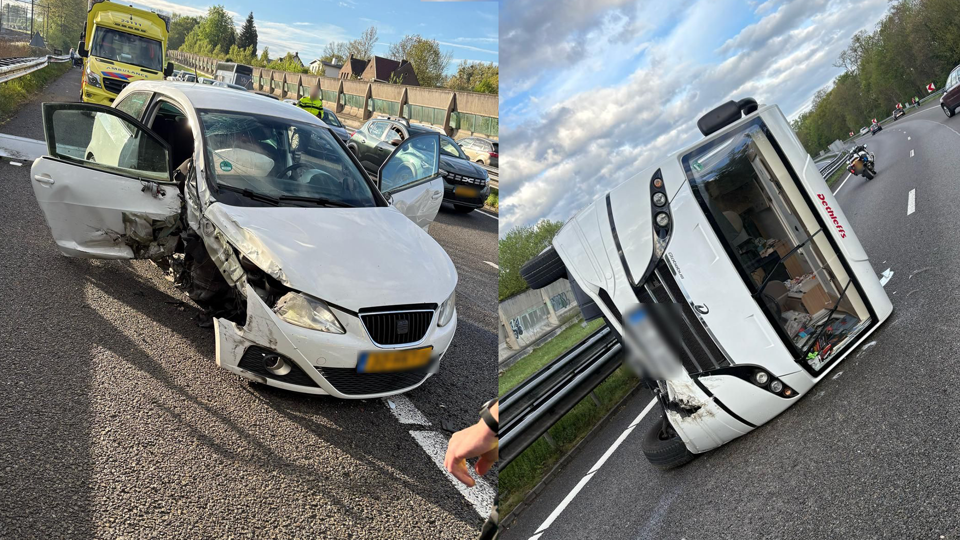 Zwaar ongeval met meerdere vrachtwagens, snelweg dicht | 112 Nieuws Nederland