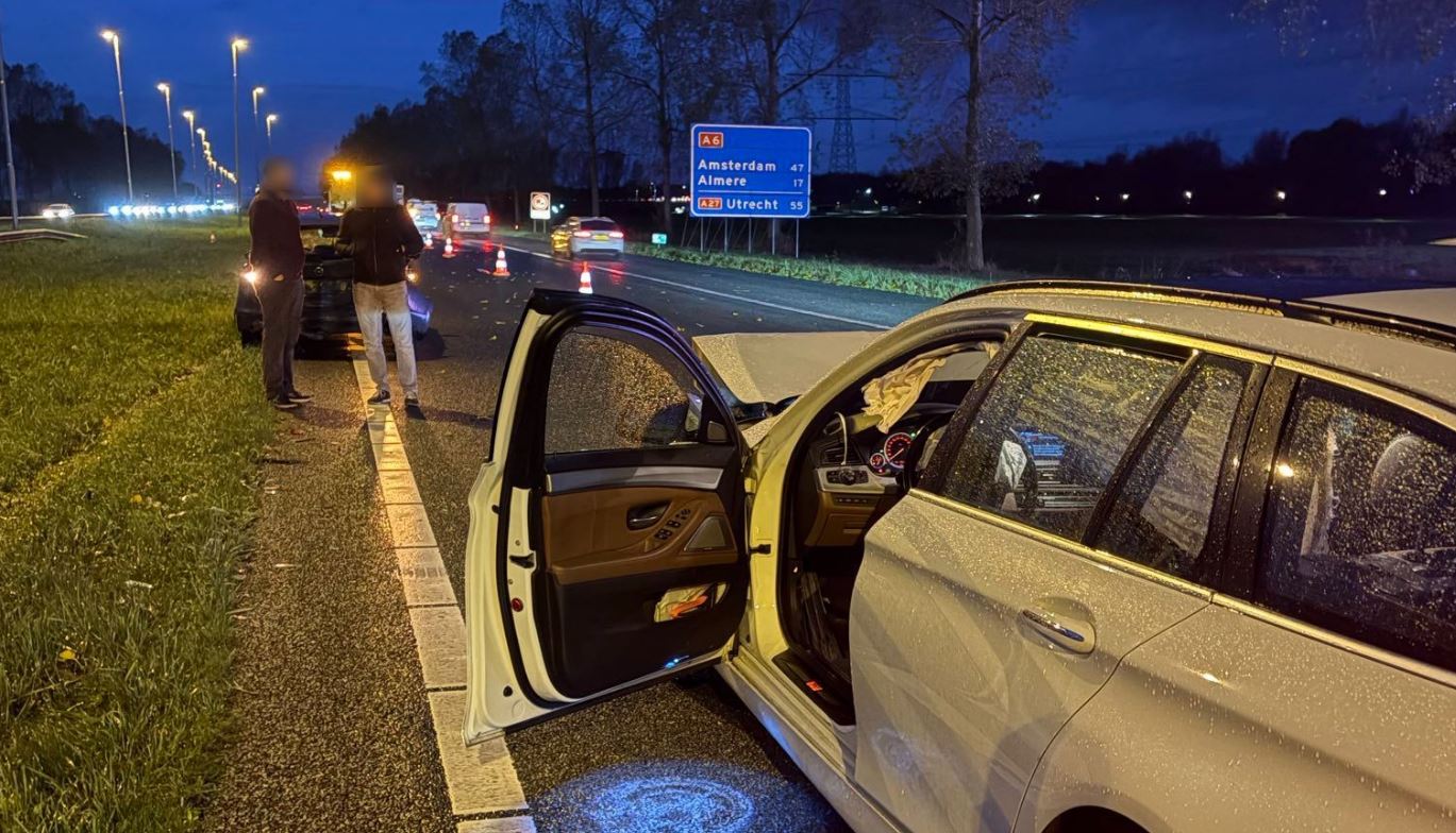 Ongeval met drie auto’s zorgt voor 40 minuten file | 112 Nieuws Nederland